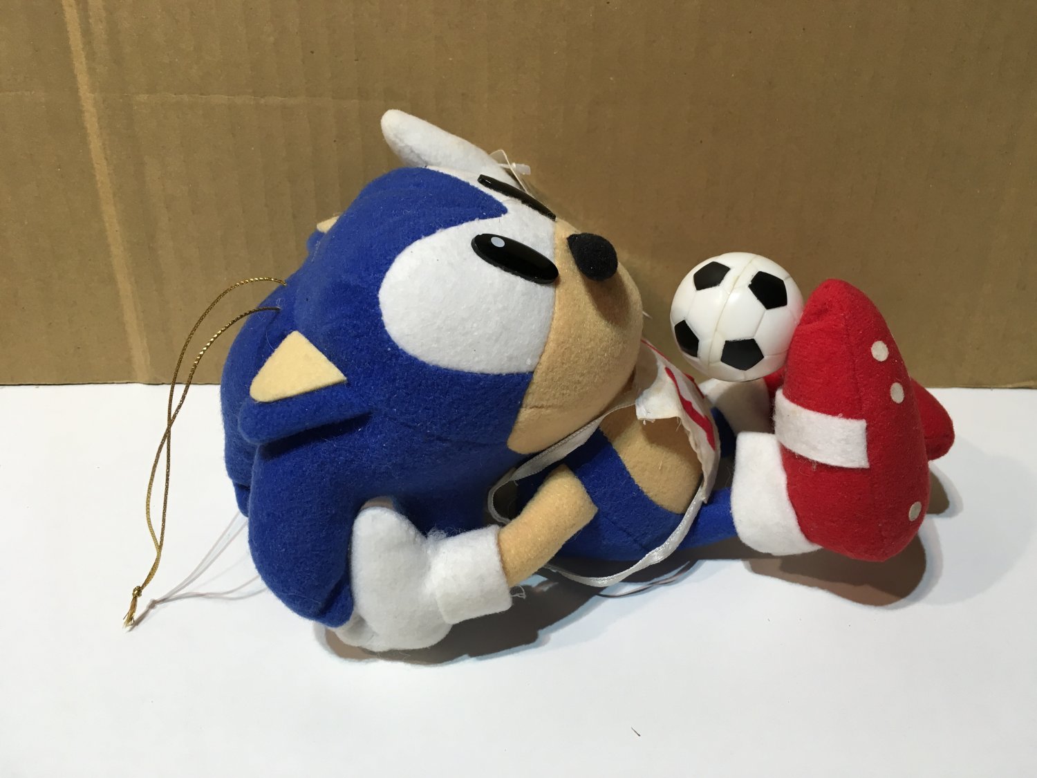 1995 Sonic the Hedgehog Sports Plush Soccer Football toy rare vintage ...