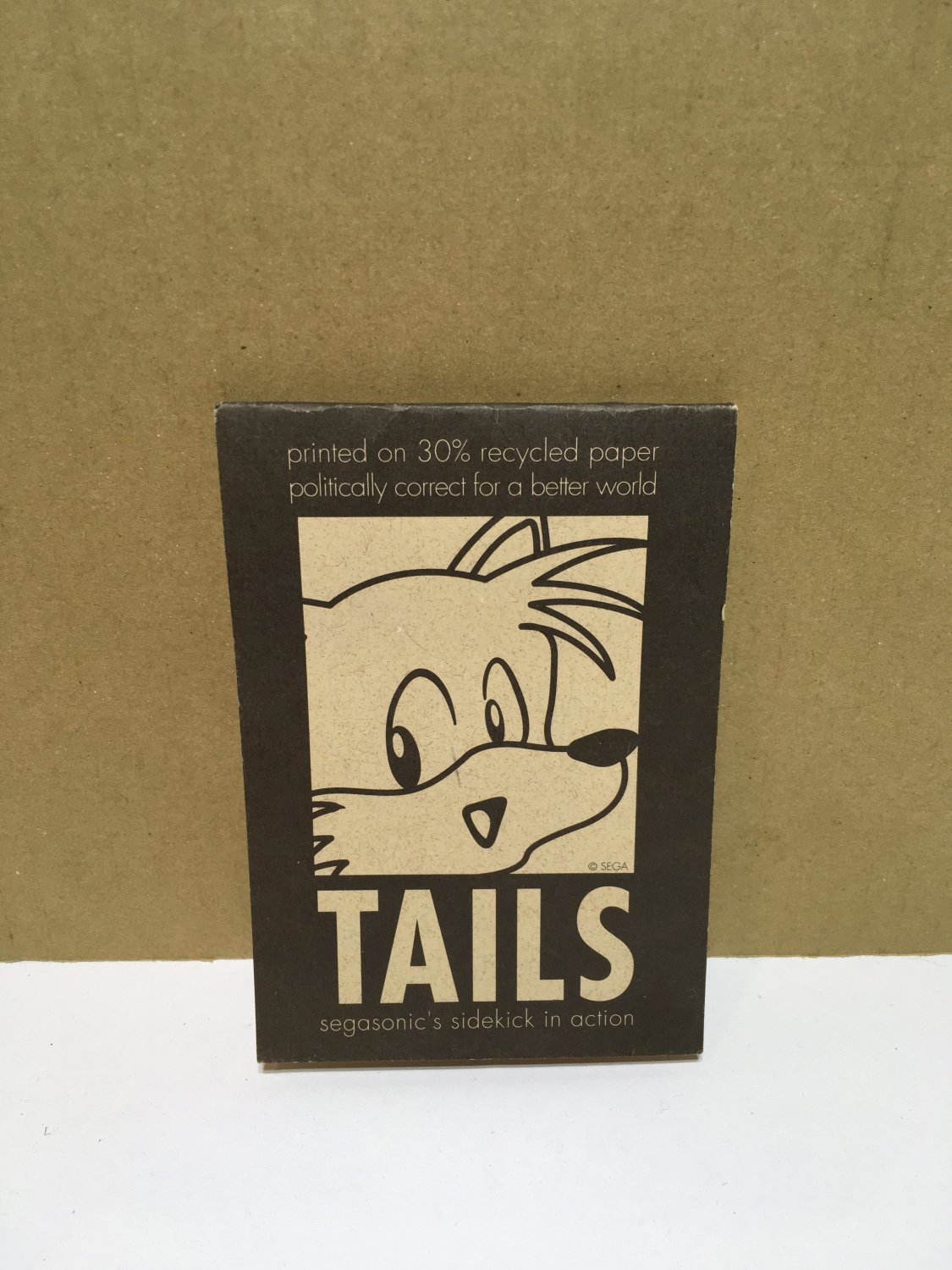 Segasonic Tails Note Sketch Pad Notebook Sonic the Hedgehog Vintage ...