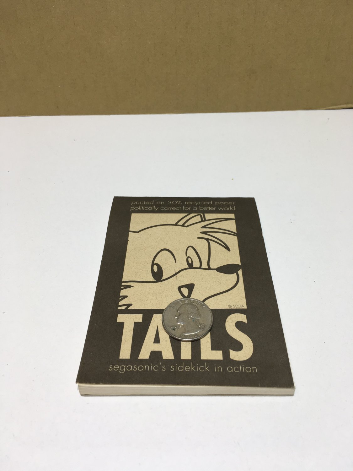 Segasonic Tails Note Sketch Pad Notebook Sonic the Hedgehog Vintage ...