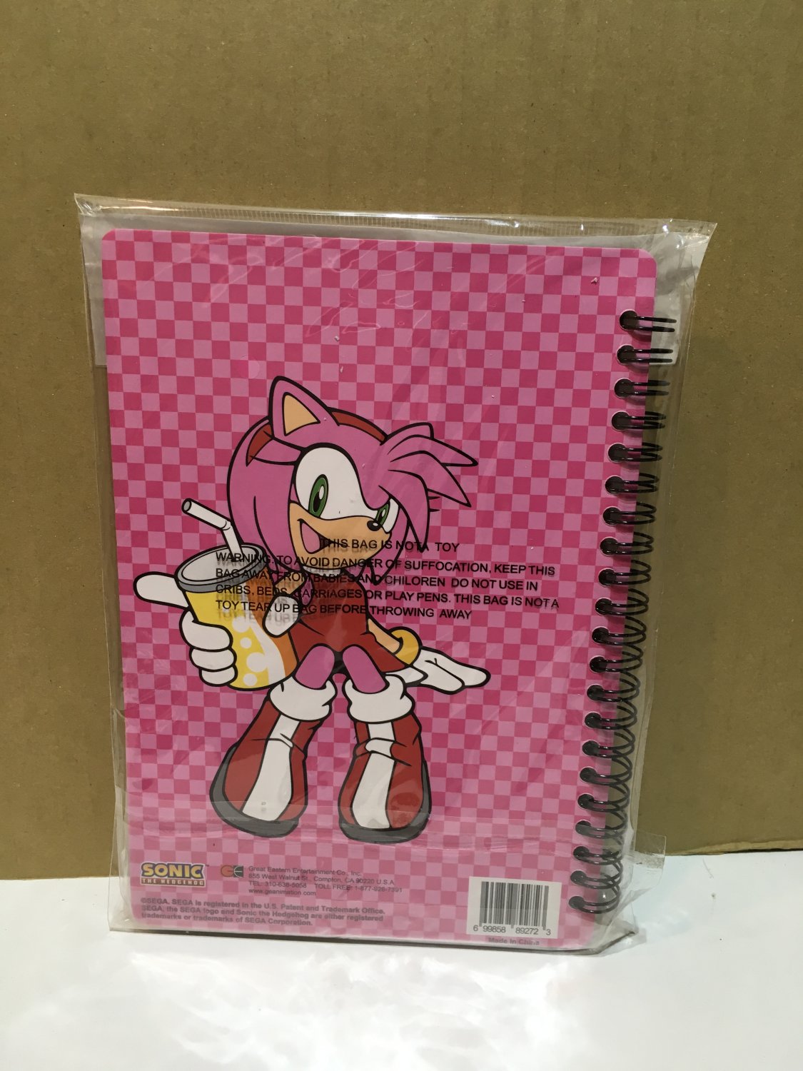 Amy Rose Notebook Sonic the Hedgehog Sega Collectible