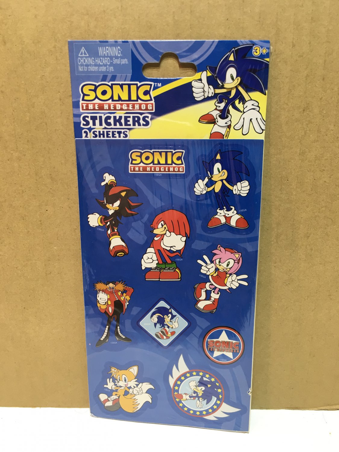 Sonic the Hedgehog Sticker Sheets collectible Sega Amy Tails Knuckles ...