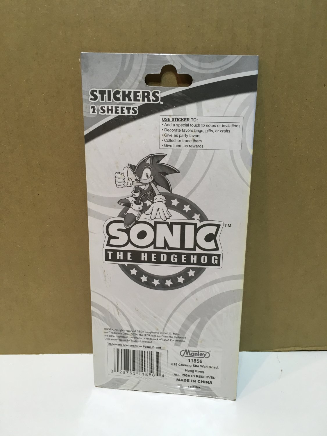 Sonic the Hedgehog Sticker Sheets collectible Sega Amy Tails Knuckles ...