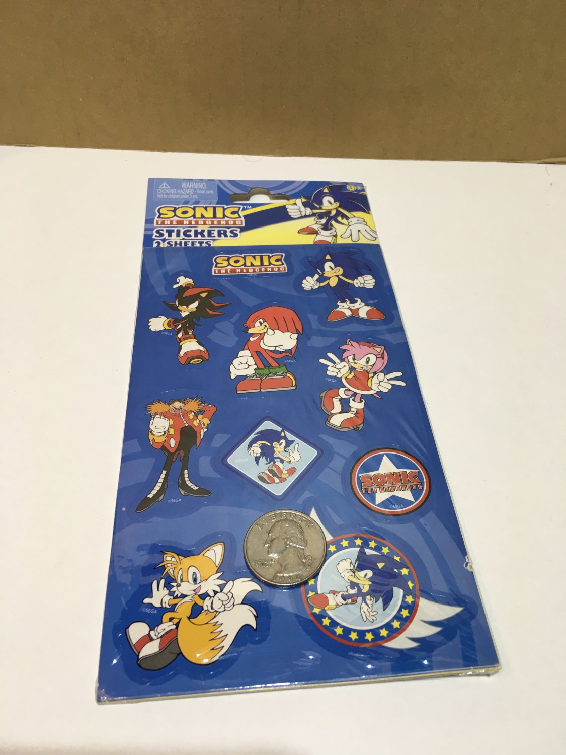 Sonic the Hedgehog Sticker Sheets collectible Sega Amy Tails Knuckles ...