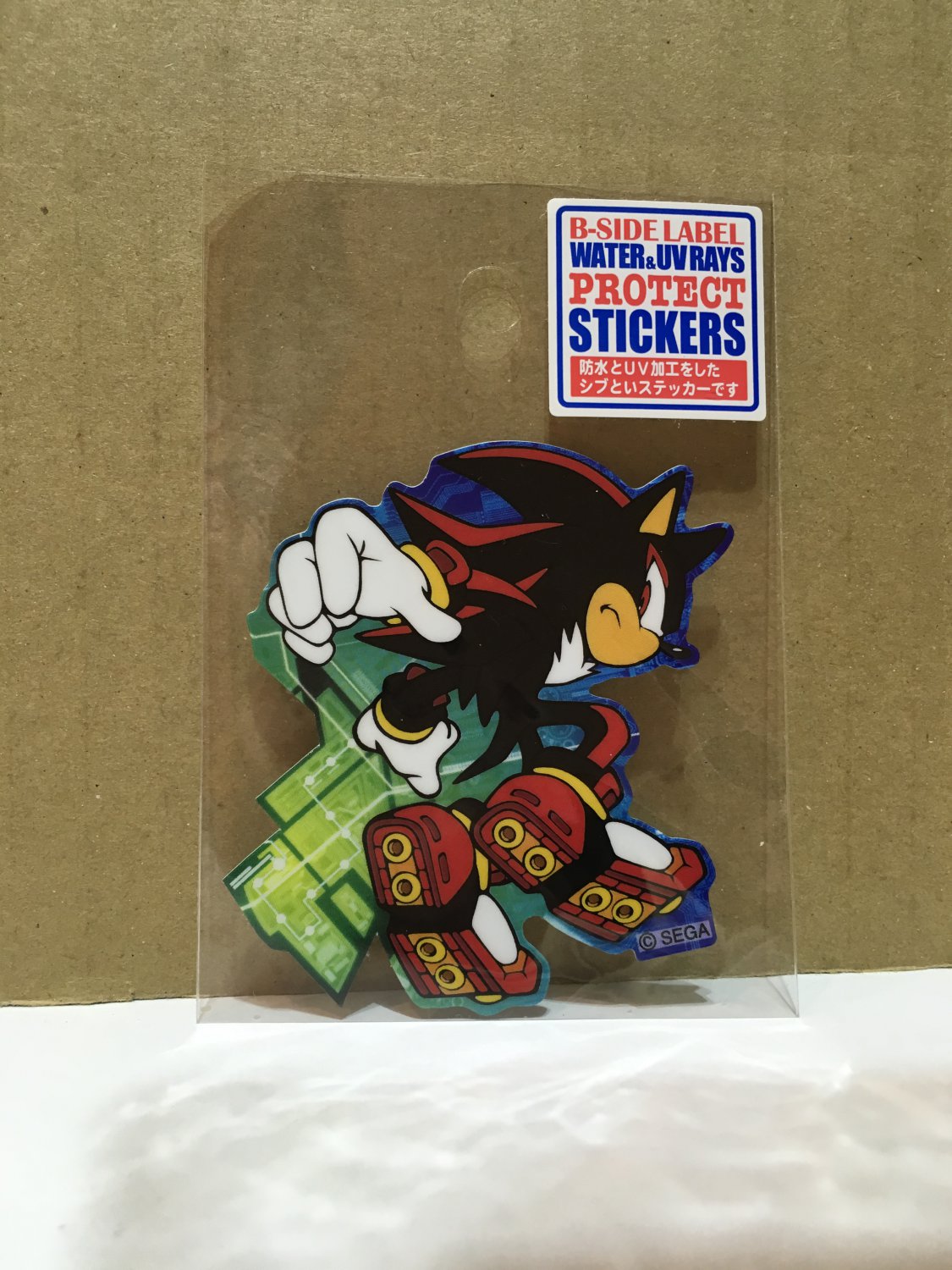 Sonic the Hedgehog Shadow Sticker B Side Label Decal Sega Collectible B ...