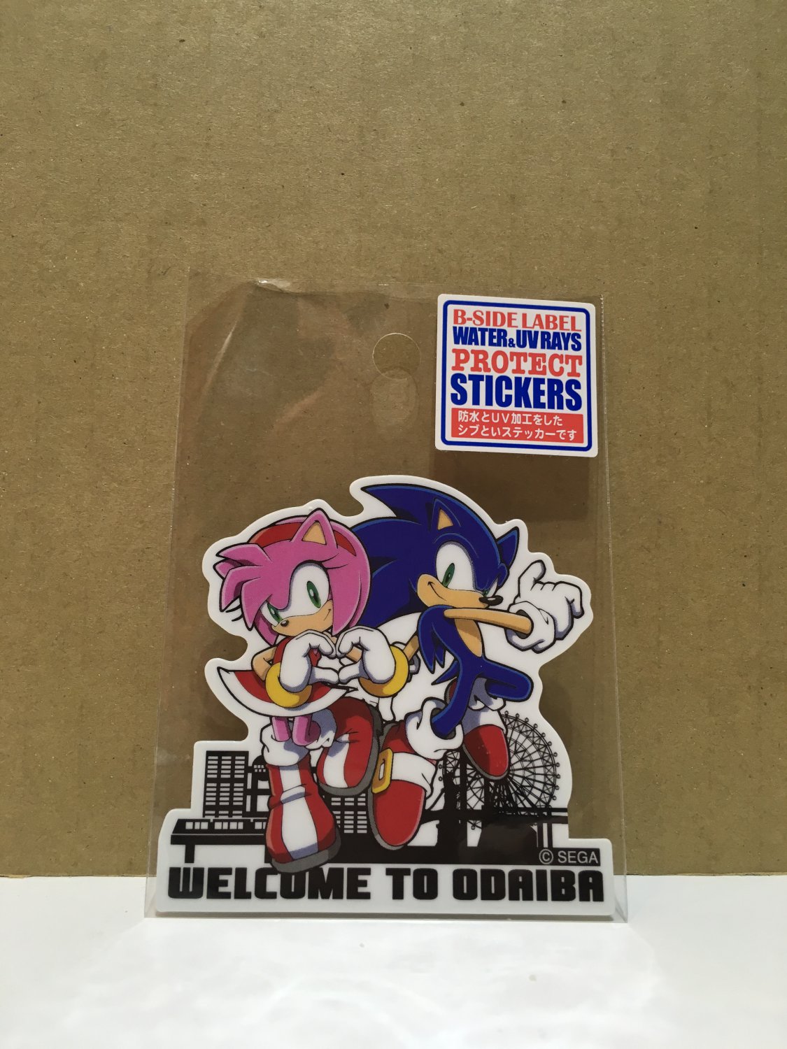 Sonic the Hedgehog Amy Sticker B Side Label Decal Sega Odaiba Joypolis ...