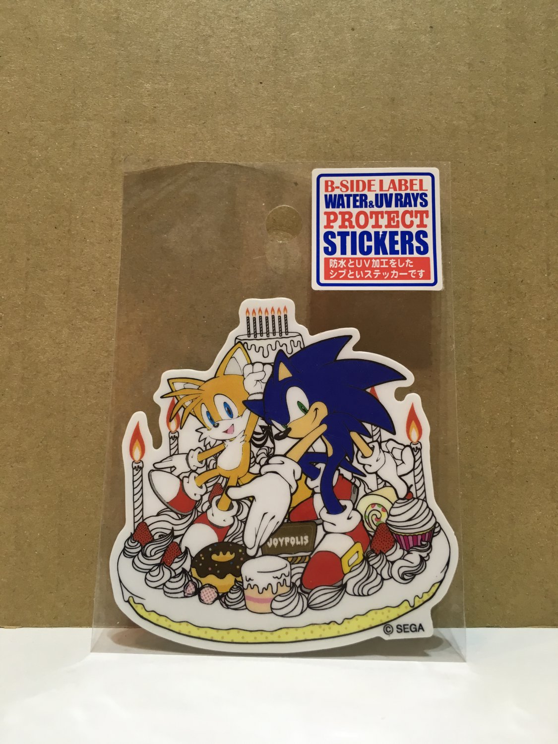 Sonic the Hedgehog Tails Sticker Joypolis B Side Label Decal Sega ...