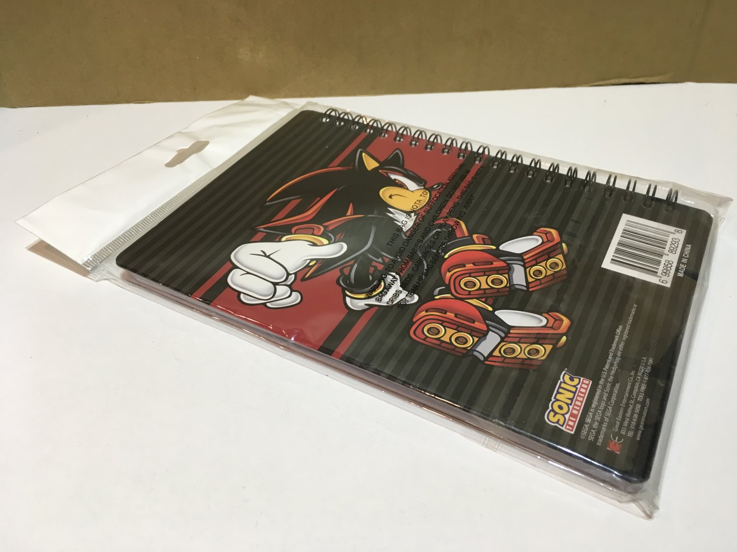 Shadow Notebook Sonic the Hedgehog Sega Collectible