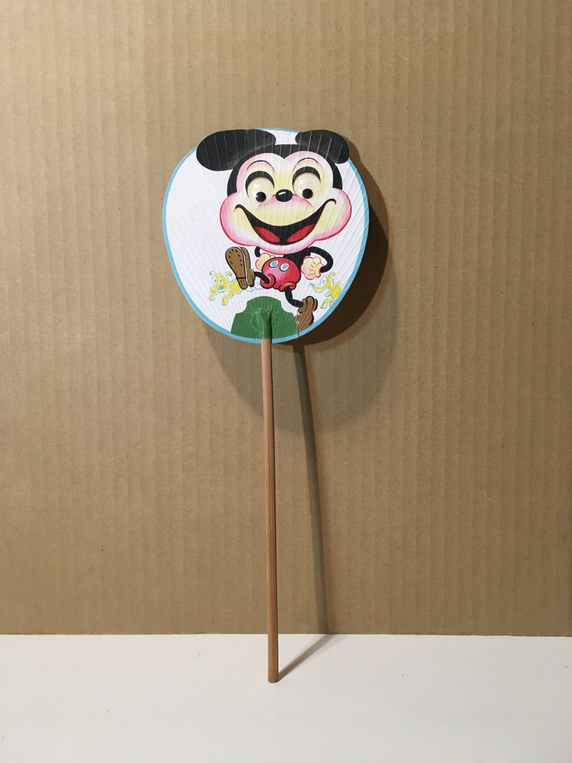 Vintage Mickey Mouse Japanese Advertising Paper Fan Google Eye Toy ...