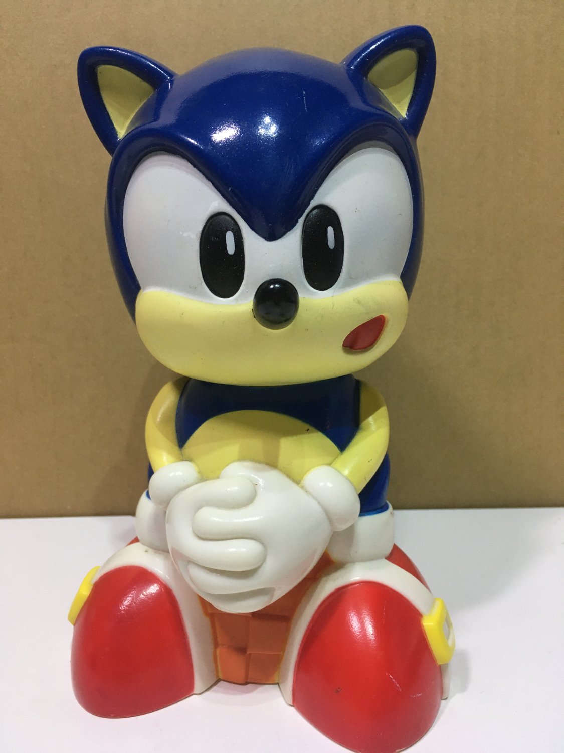 Sonic the Hedgehog Figure Coin Bank 1991 Rare Vintage Segasonic Toy ...