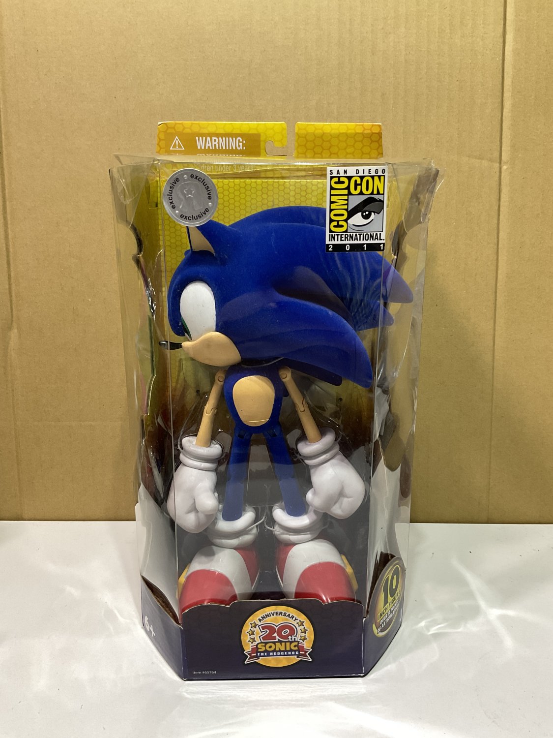 Flocked Sonic the Hedgehog 2011 San Diego Comic Con Toys R Us Exclusive ...