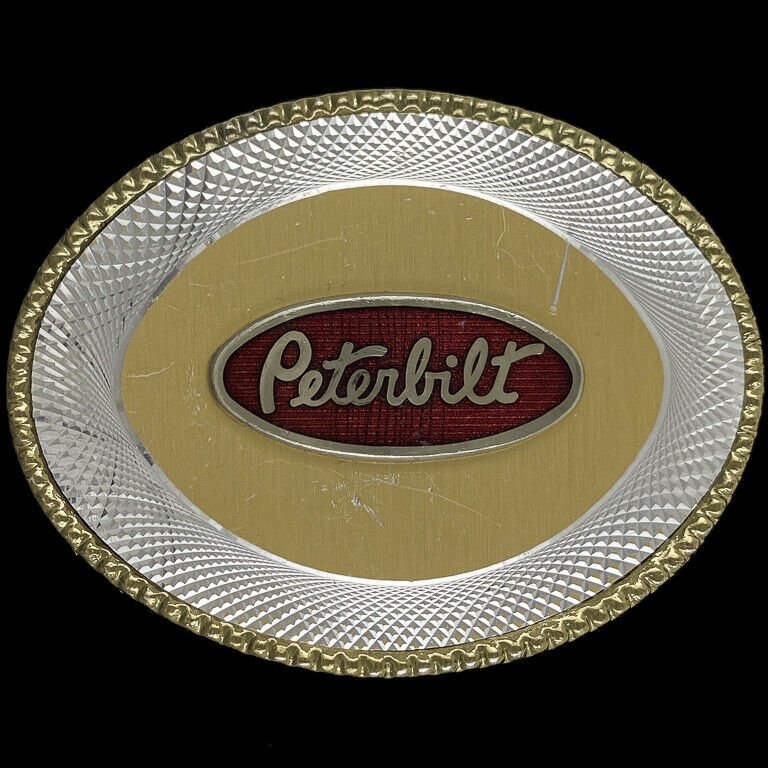 Peterbilt Logo Semi Truck Trucker Driver Gift Western 80s Vintage Belt ...