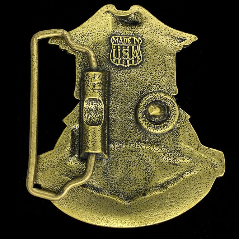 Harley Davidson Motorcycle Police Badge Rare Biker Brass Tone NOS Belt ...