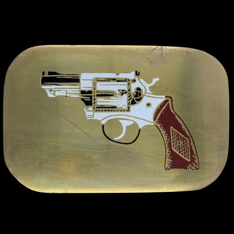 Vtg Stubby Snub Nose Revolver Pistol Handgun Gun Firearm 38 Brass Belt ...