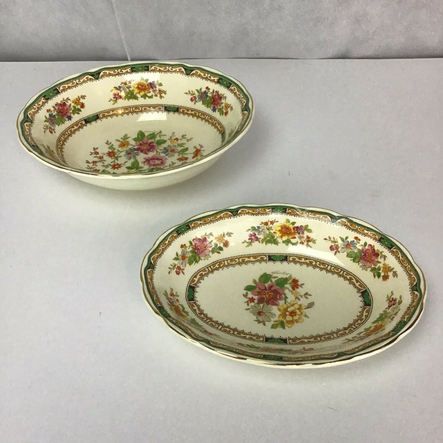 1930's Grindley Chelsea Bouquet Pattern-Set of 2 Oval Serving Bowls ...