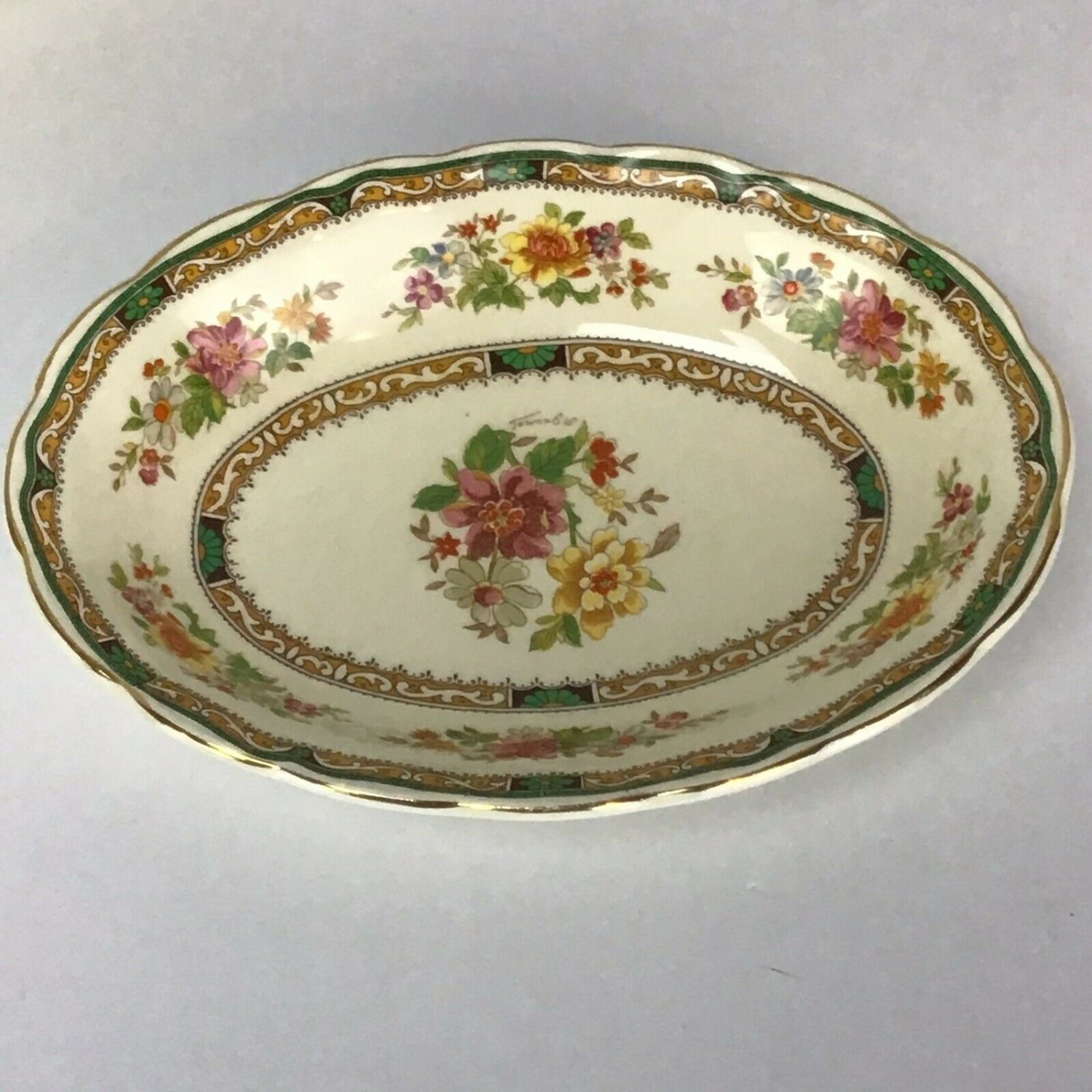1930's Grindley Chelsea Bouquet Pattern-Set of 2 Oval Serving Bowls ...