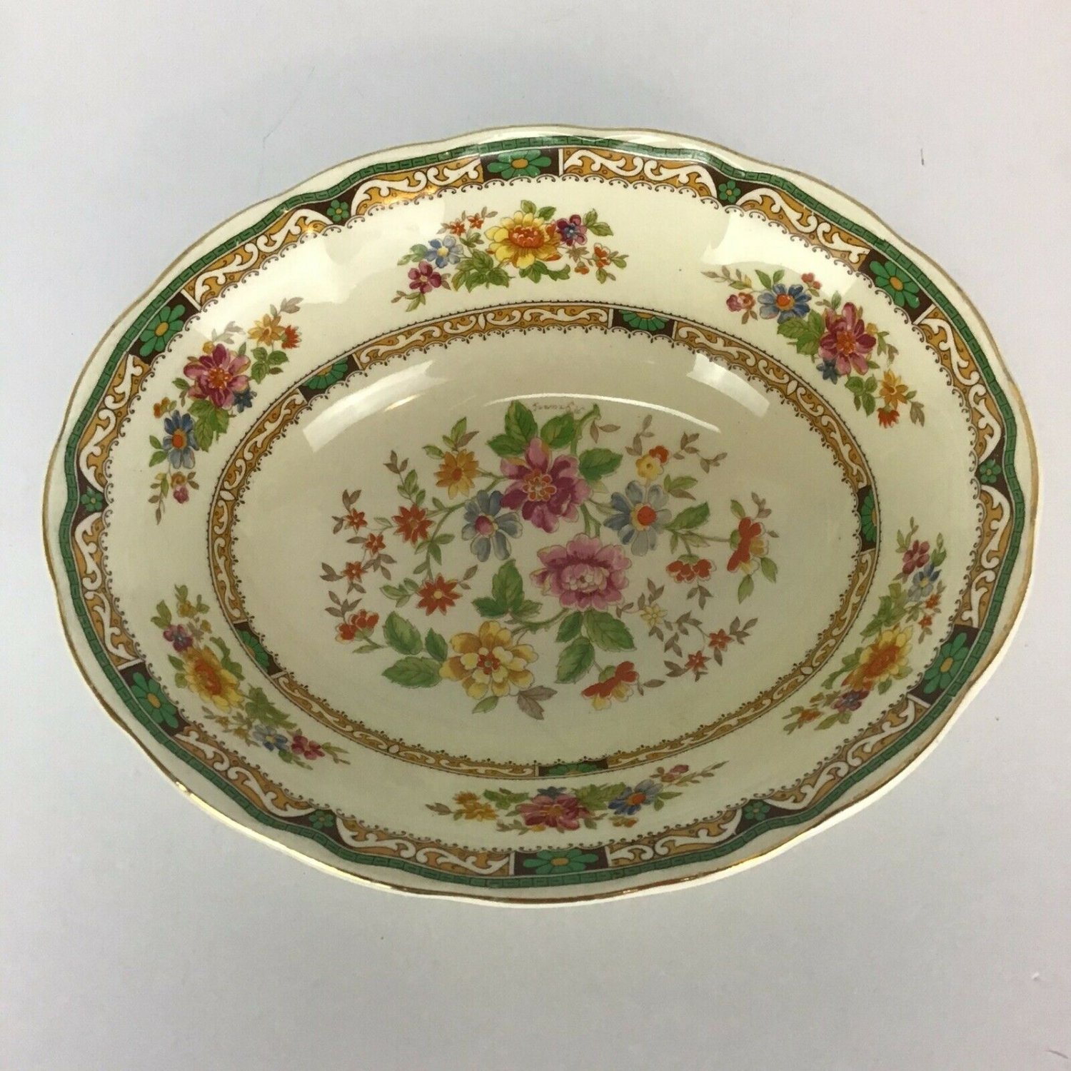 1930's Grindley Chelsea Bouquet Pattern-Set of 2 Oval Serving Bowls ...