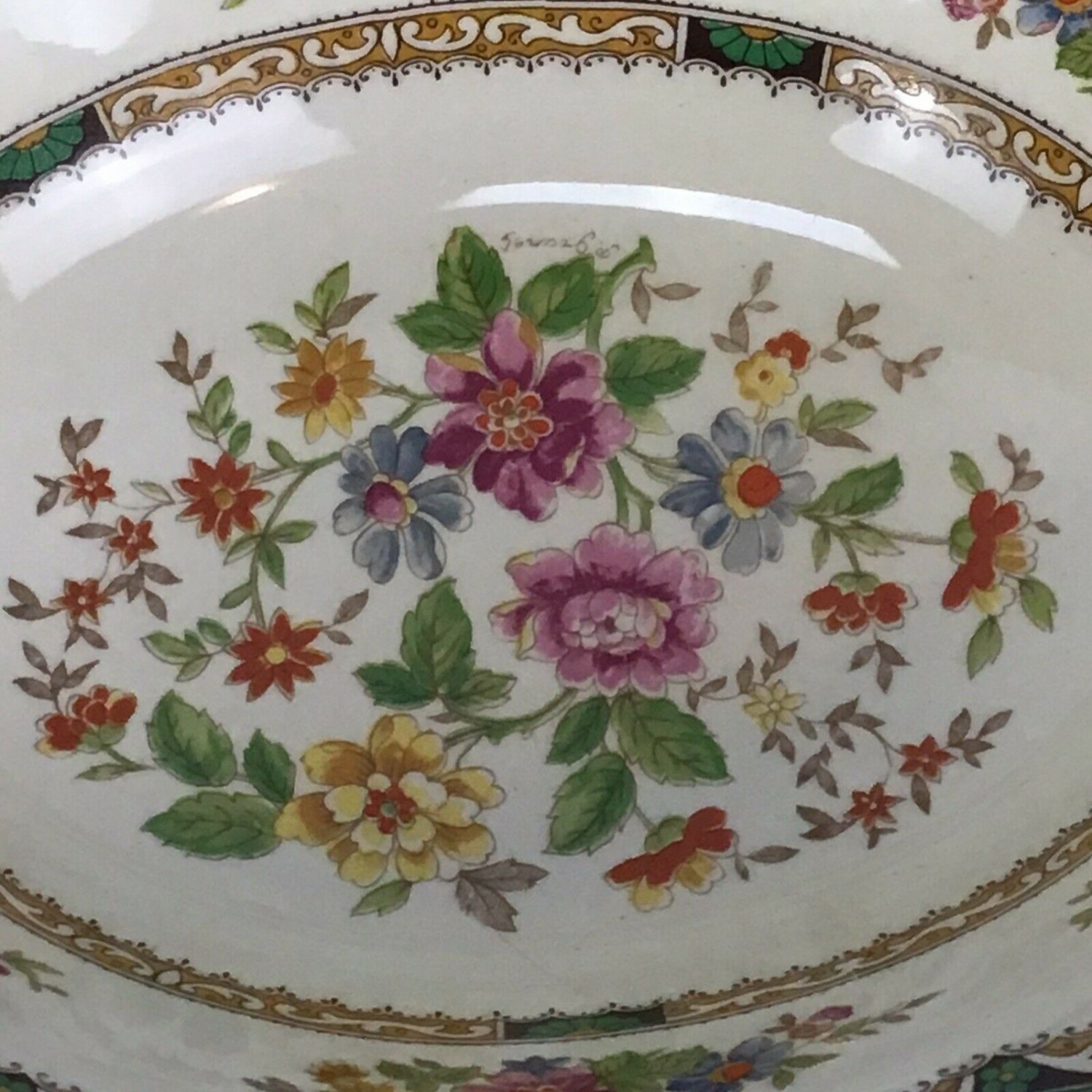 1930's Grindley Chelsea Bouquet Pattern-Set of 2 Oval Serving Bowls ...