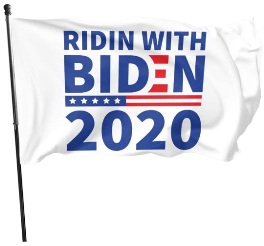 Ridin With Biden 2020 Flag 3x5Ft President US Print Banner White