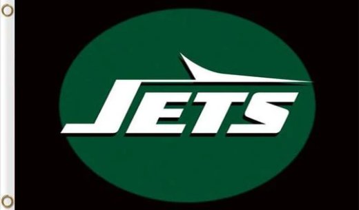 New York Jets Team Logo Sports Black Flag 3X5 Ft Polyester Banner USA ...