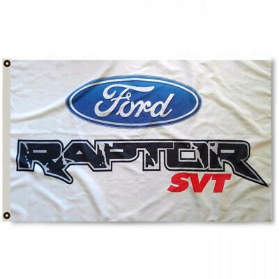 Ford RAPTOR SVT White Flag 3X5 Ft Polyester Banner USA 90x150cm
