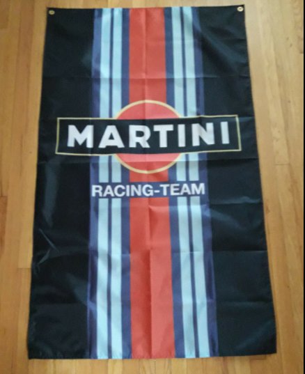 Martini Racing Team Flag Vertical 3X5 Ft Polyester Banner USA 90x150cm