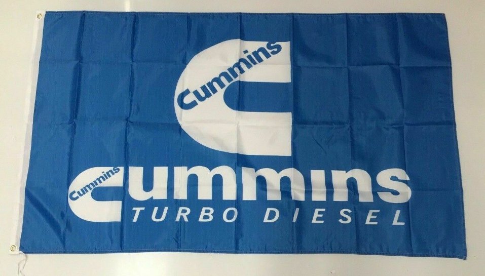 Cummins Style 4 Banner Flag Turbo Diesel Engine Car Truck Mechanic Man ...