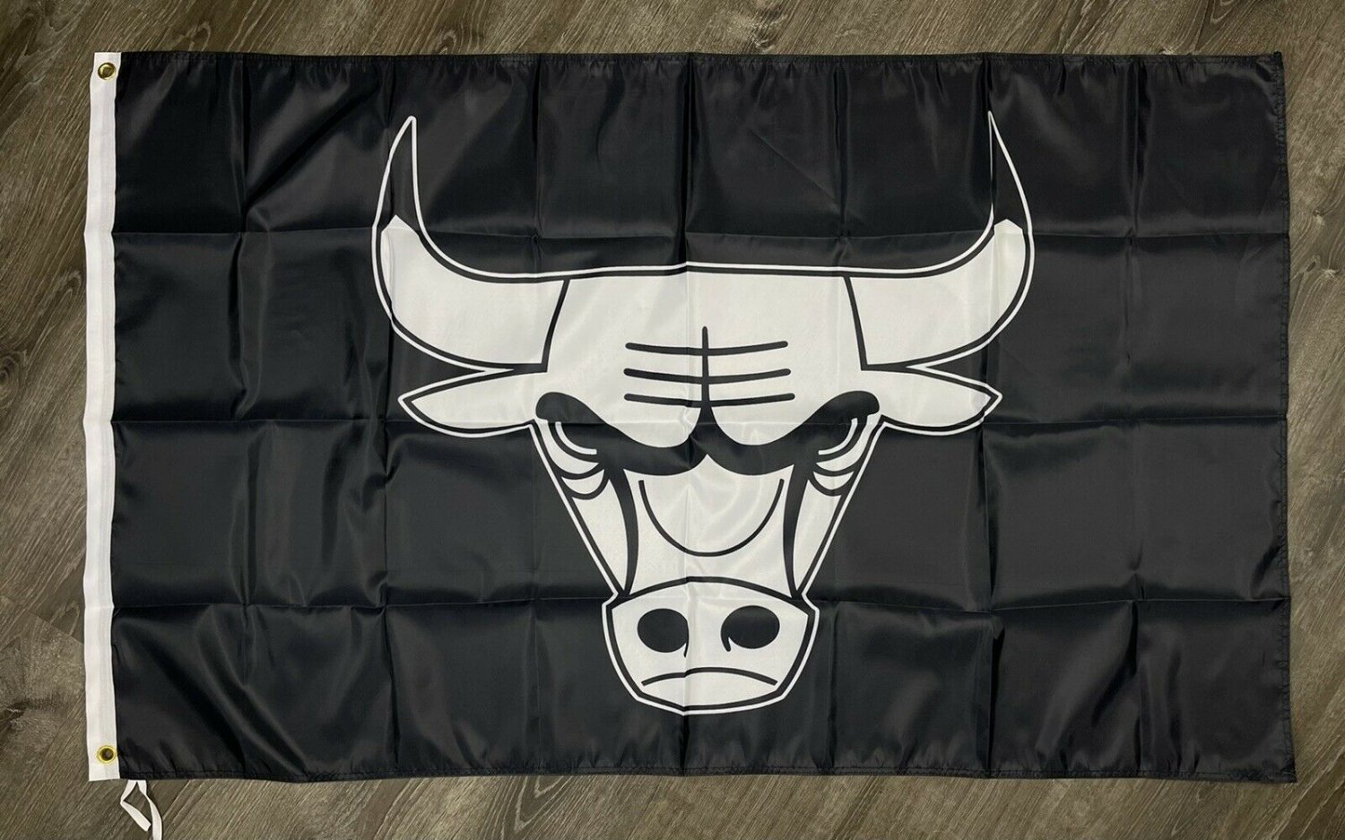 Chicago Bulls Logo Flag 3x5 ft Sports Black Banner Man-Cave Garage