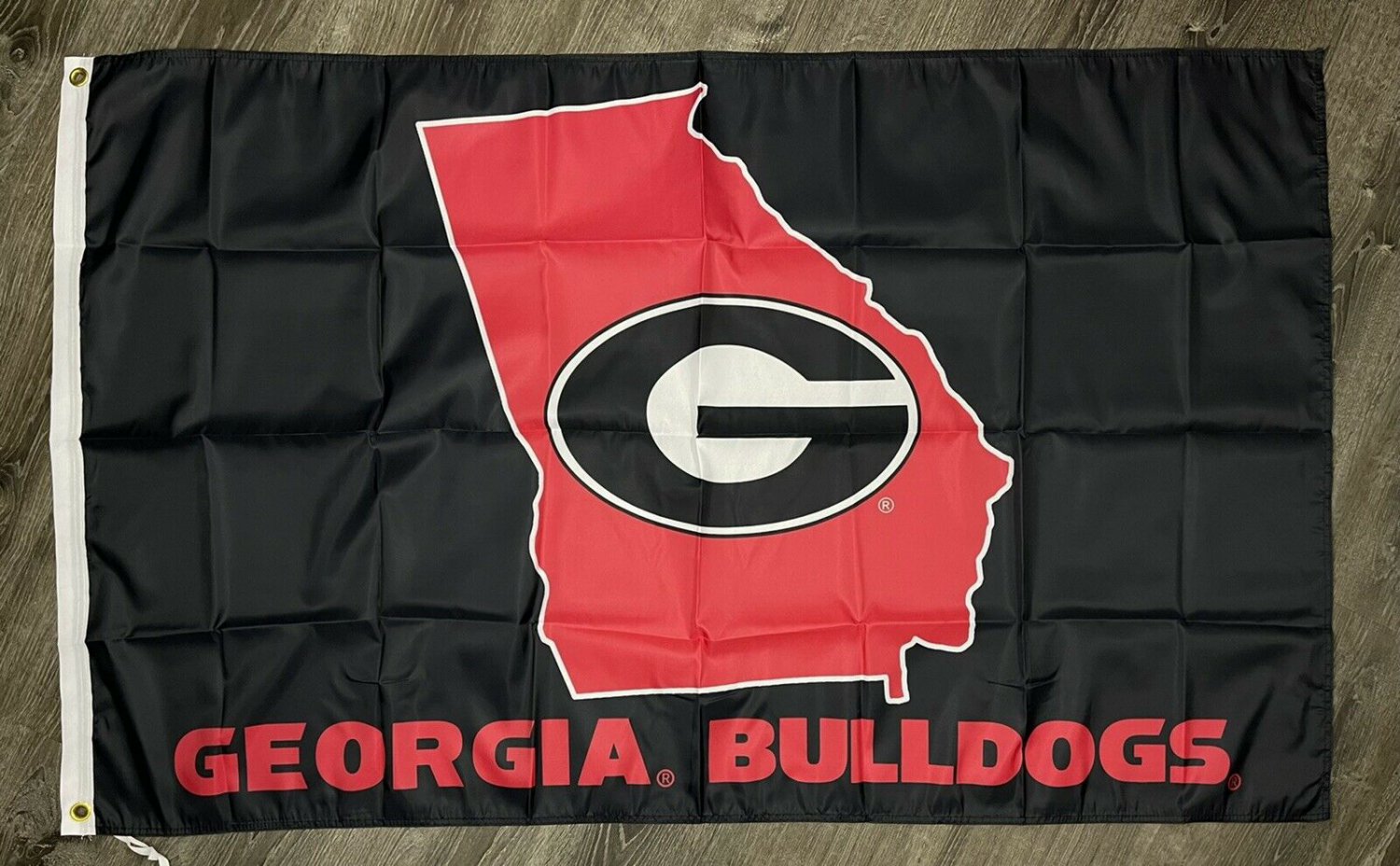 Georgia Bulldogs Flag 3x5 ft Sports State Black Banner Man-Cave Garage