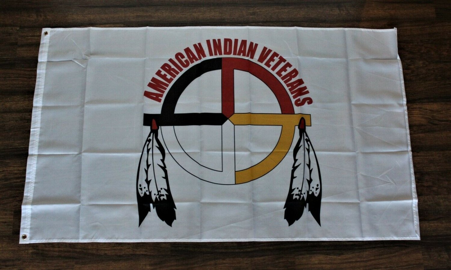 Native American Indian Veteran Banner Flag 3x5ft Huge Armed Forces USA