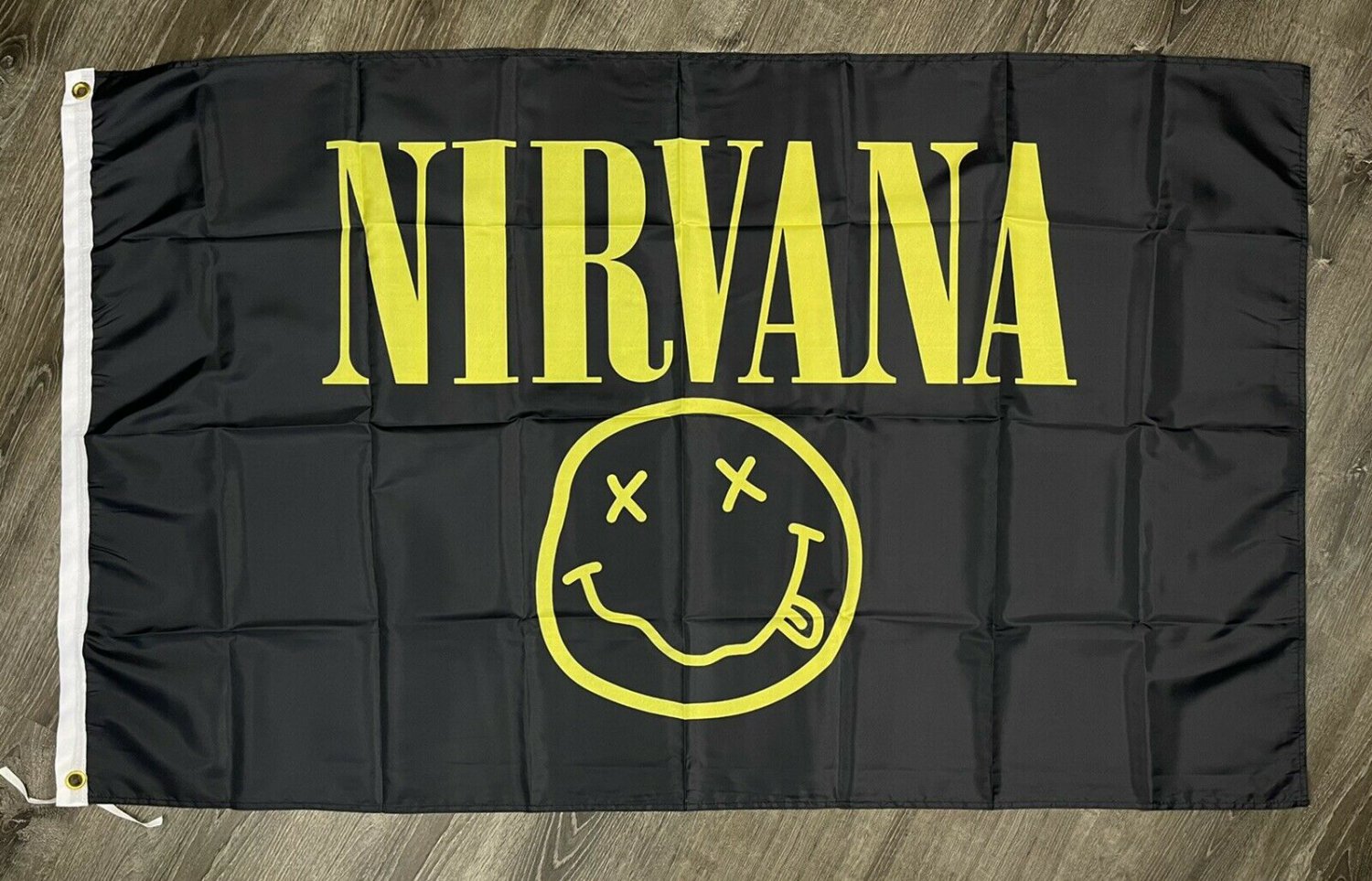 Nirvana Flag 3x5 ft Banner Rock Grunge Music Band Kurt Cobain Man-Cave ...