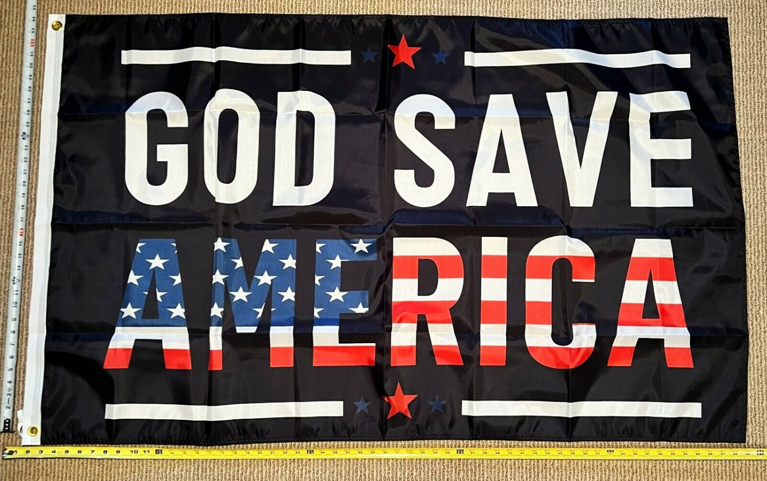 Jesus Flag God Save America B In God We Trust Hope Sign USA 3x5'