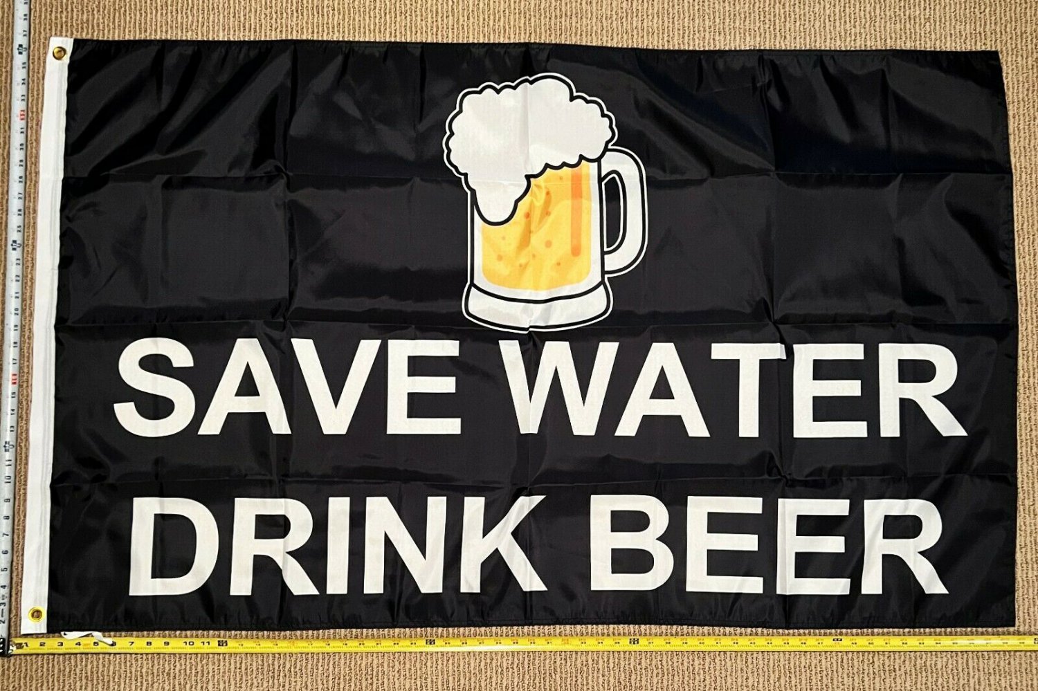 Beer Flag Save Water Drink Beer Busch Twisted USA Sign Poster 3x5'