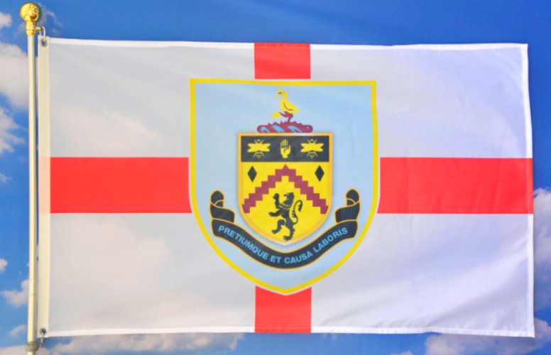 Burnley F.C. Football Club Flag Red White 3x5ft Banner polyester