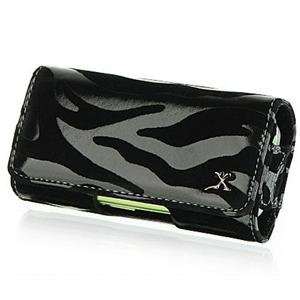 Horizontal Leather Safari Pouch Case Cover for LG enV3 VX9200 - Black Zebra