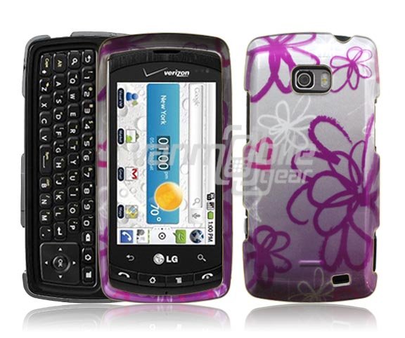 SQUIGGLY FLOWER ARMOR SHIELD CASE for LG ALLY PHONE