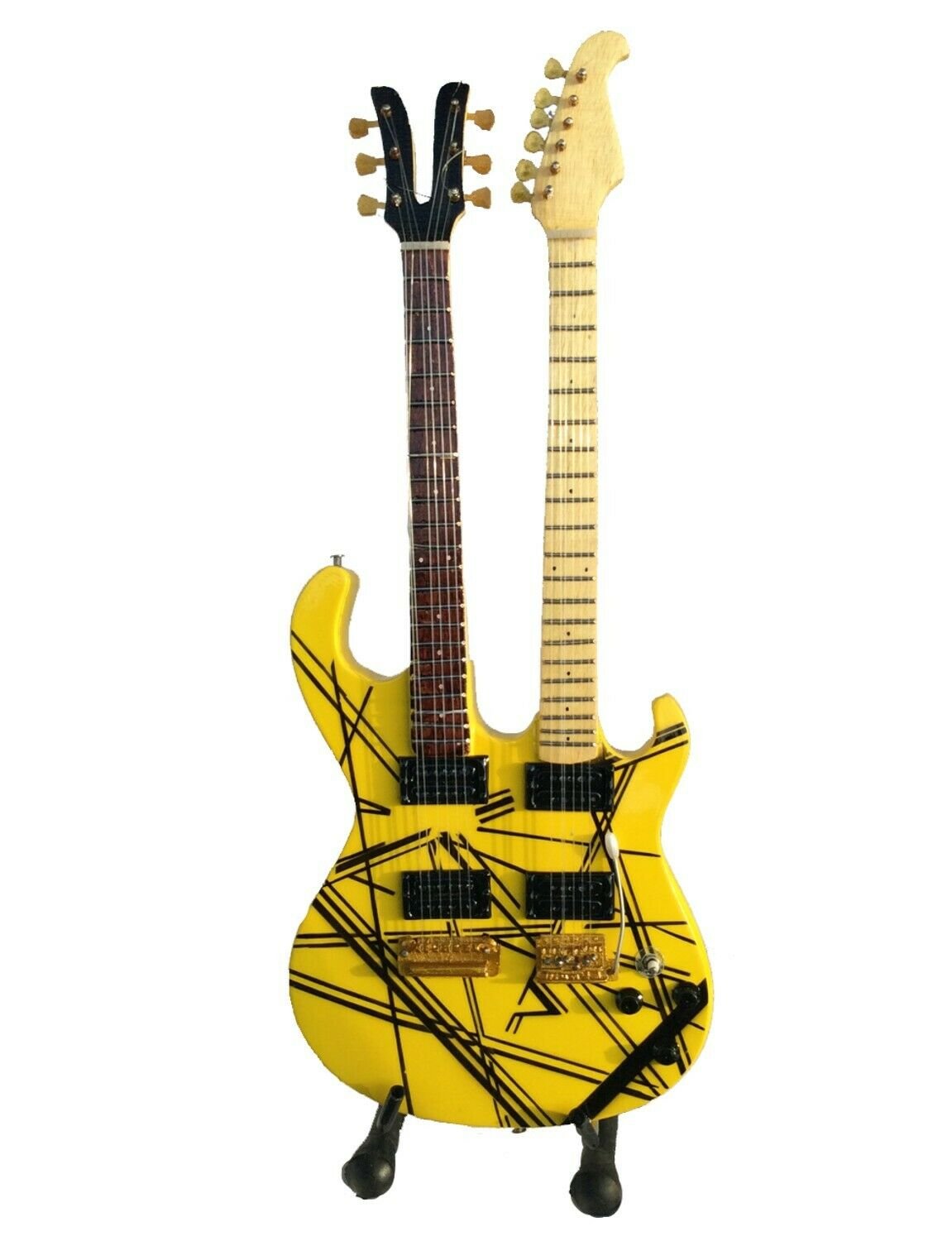 Led Zeppelin miniature double and triple neck guitar decorative