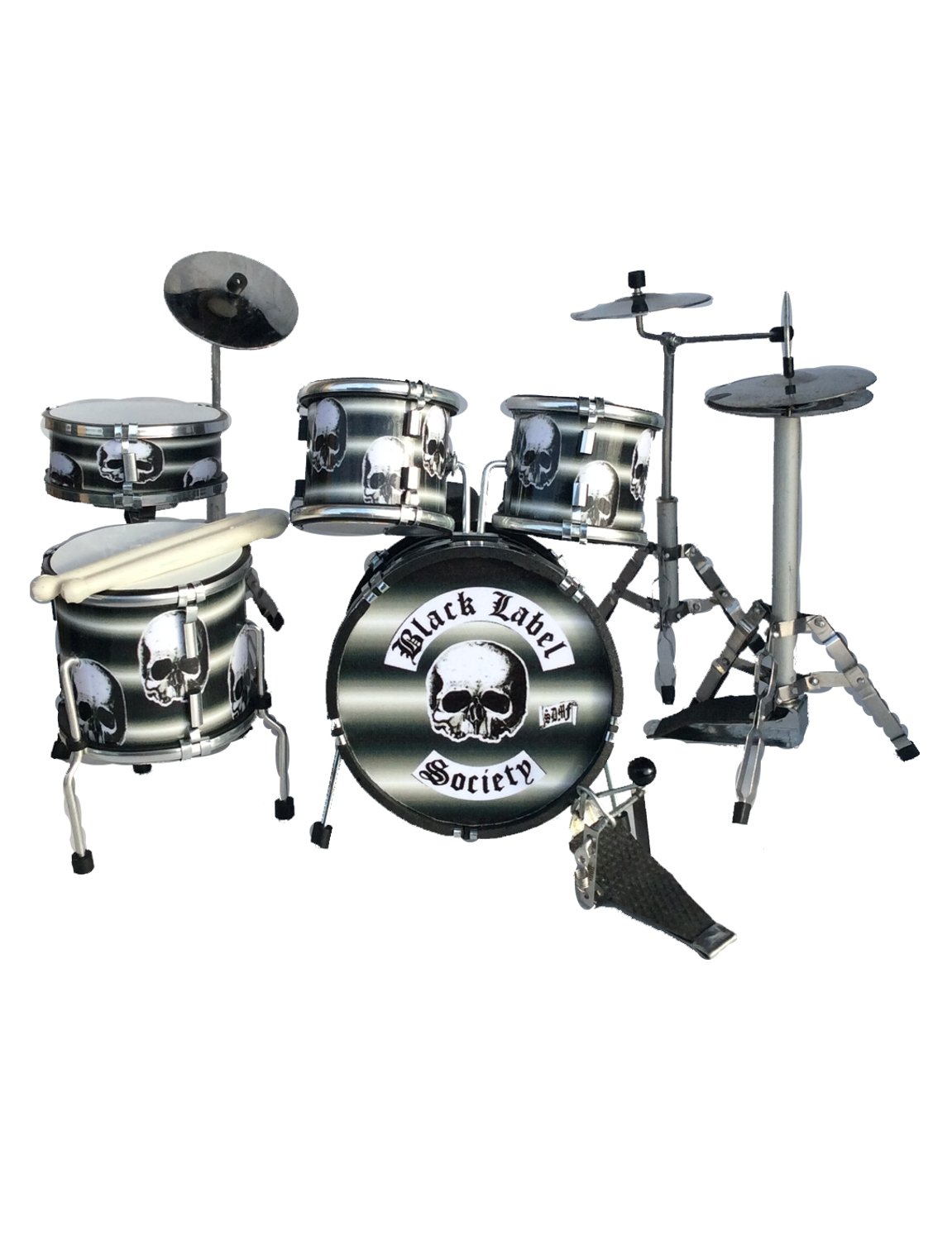 Black label miniature drum set decorative