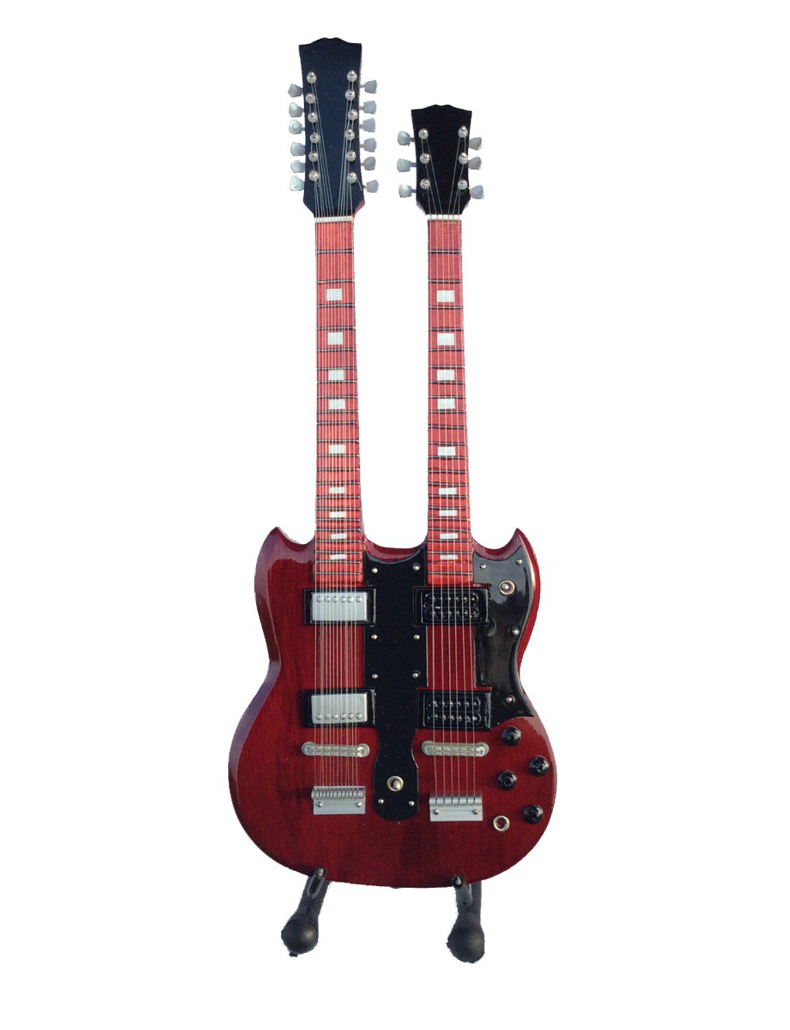 Jimmy page ( led Zeppelin ) Miniature double neck guitar decorative