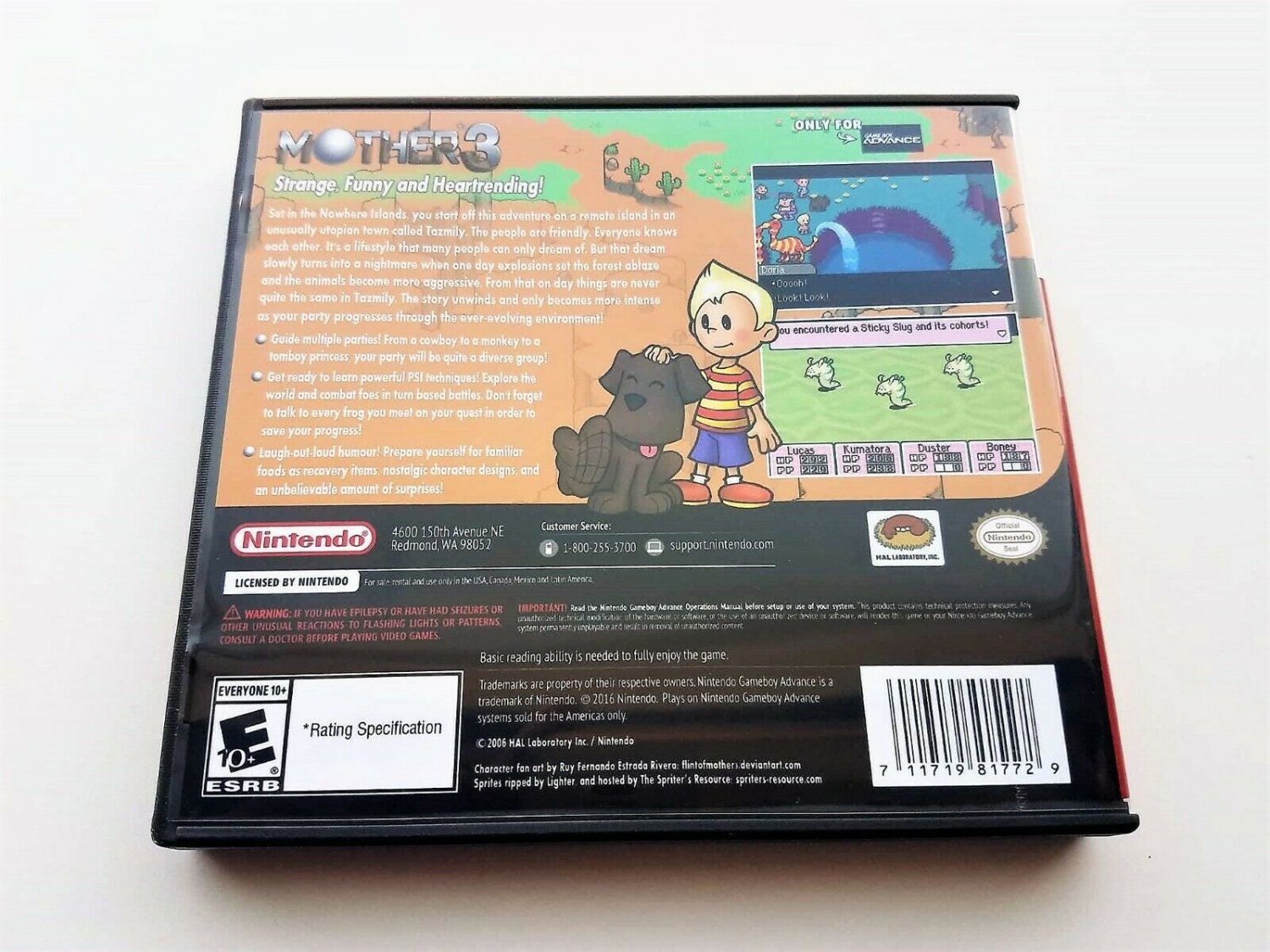 Mother 3 English Translated (Earthbound 2) GBA Gameboy Advance Custom (USA)