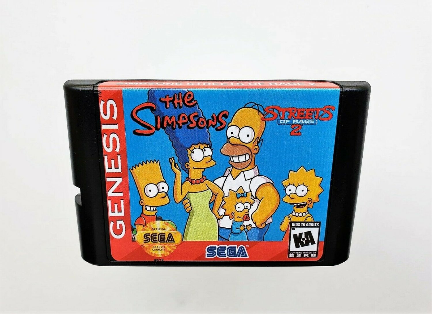 Simpsons in Streets of Rage 2 Custom Game Sega Genesis Bart Homer Marge ...