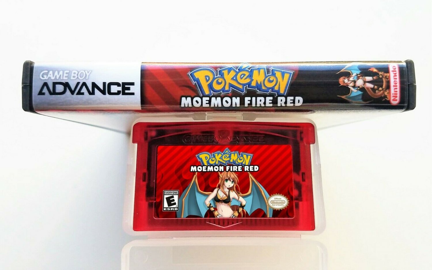 Pokemon Moemon Fire Red Game / Case - GBA Gameboy Advance Anime Fan ...