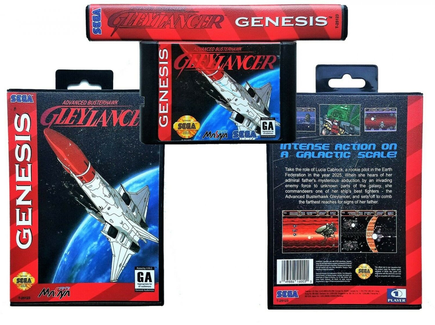 Gleylancer Advanced Busterhawk Sega Genesis NTSC English Gley Lancer ...