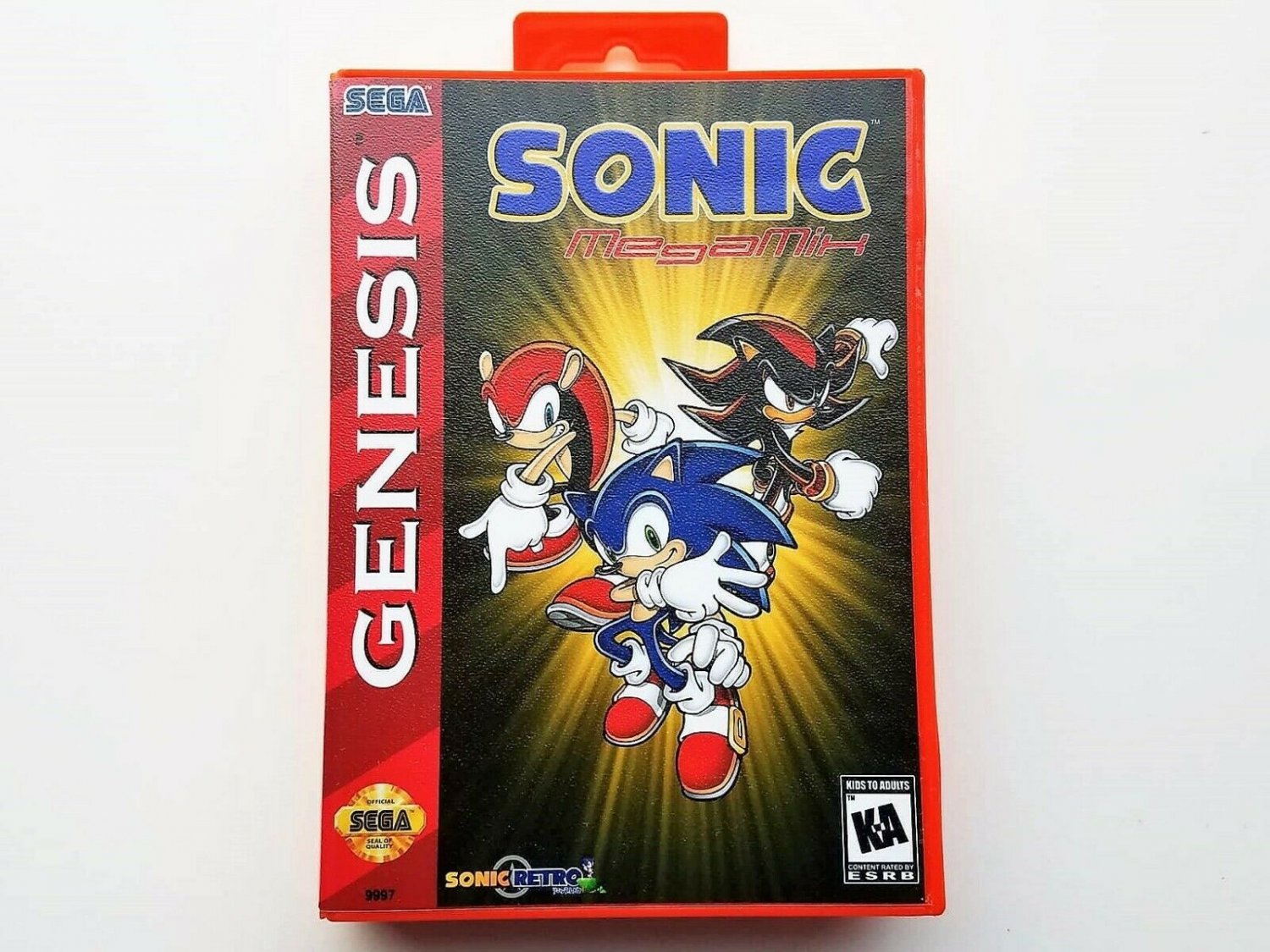 Sonic the Hedgehog Megamix Sega Genesis (Game / Red Case) Fan Made (USA ...