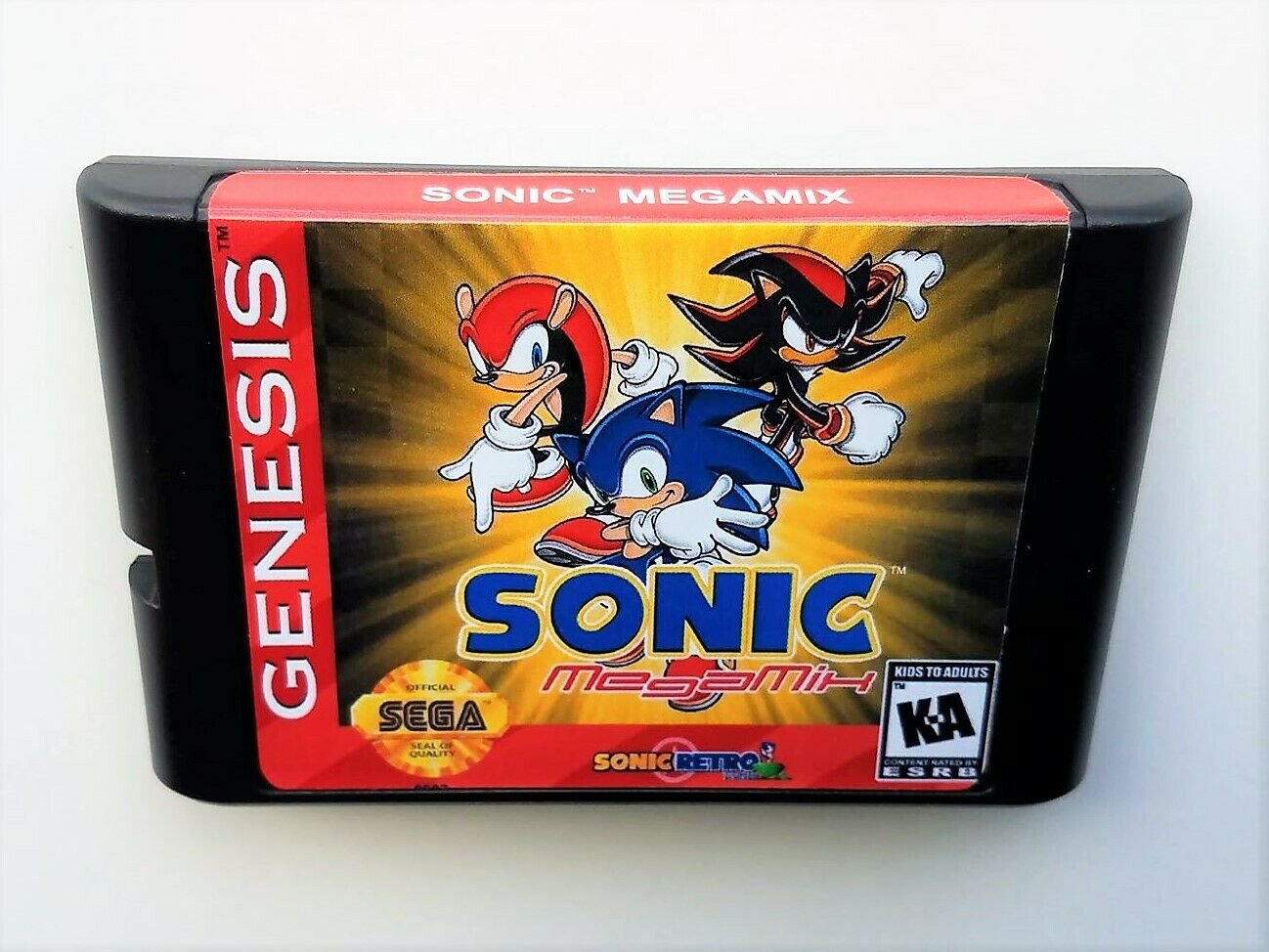 Sonic the Hedgehog Megamix Sega Genesis (Game / Red Case) Fan Made (USA ...