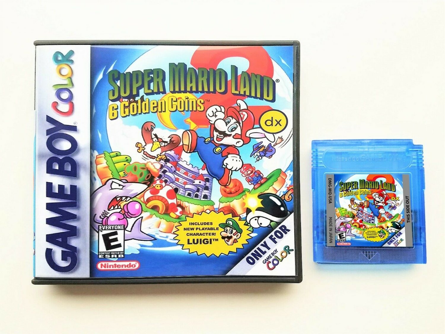 Super Mario Land 2 DX Game / Case COLOR Remastered Nintendo Game Boy ...