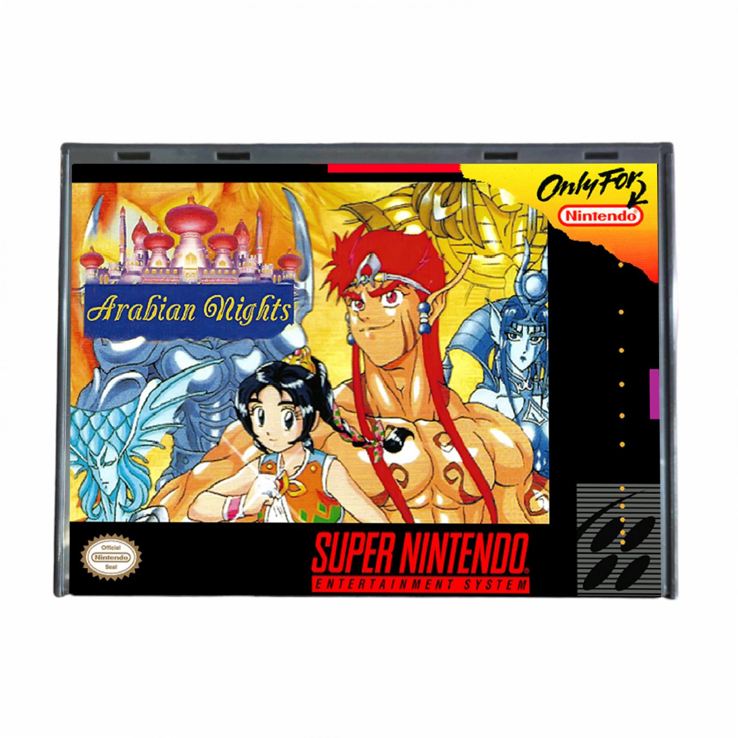 Arabian Nights Desert Spirit King Case / Game SNES Super Nintendo ...