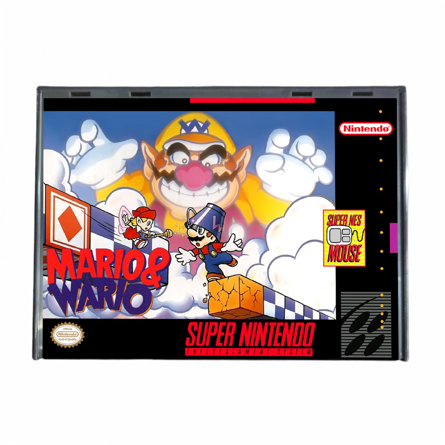 Mario & Wario - Game / Case SNES Super Nintendo (English translated ...