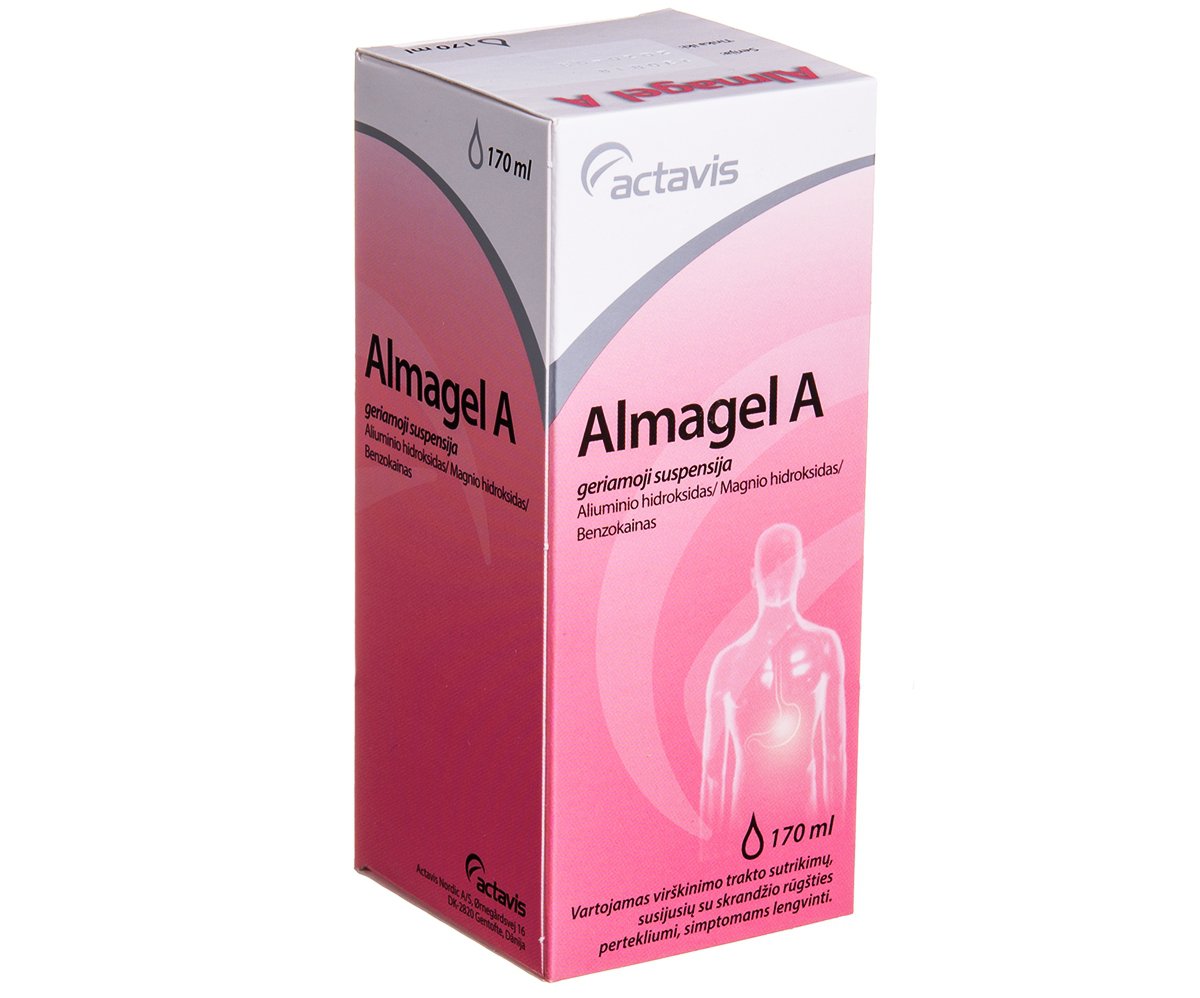 Almagel A. Oral suspension for heartburn, upset stomach, ulcer symptoms ...
