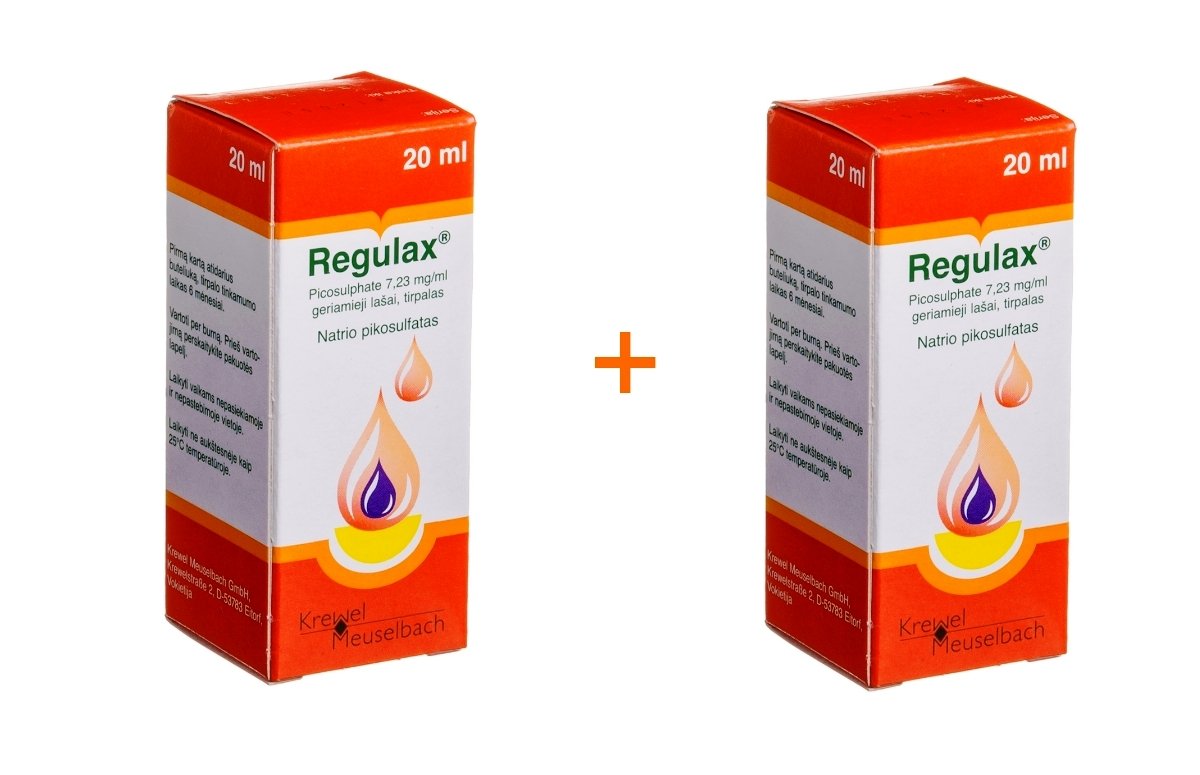 Regulax oral drops 20 ml x2. Alternative to Guttalax