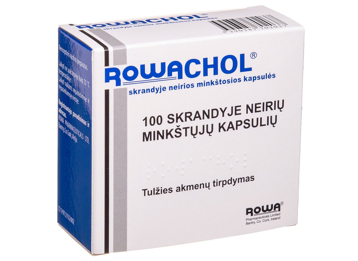 Rowachol N100 Capsules. Breaking up of gallstones